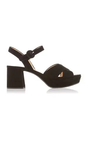 Prada Suede Platform Sandals