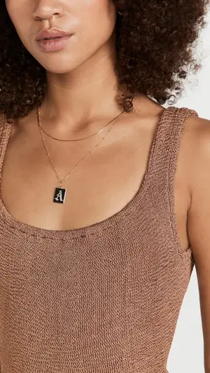 Hunza G Classic Square One Piece - Metallic Cocoa