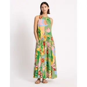 ALBARAY Tropique Print Halter Neck Maxi Dress