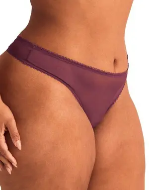 ADORE ME Alyshia Thong Panties - Dark Purple