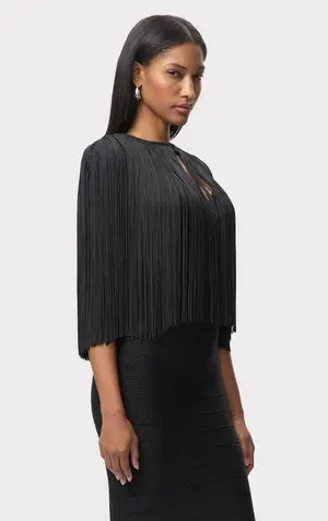 Herve Leger Icon Fringe Cape