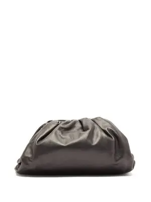 Bottega Veneta Bottega Veneta - The Pouch Large Leather Clutch Bag - Womens - Black - ONE SIZE - Black