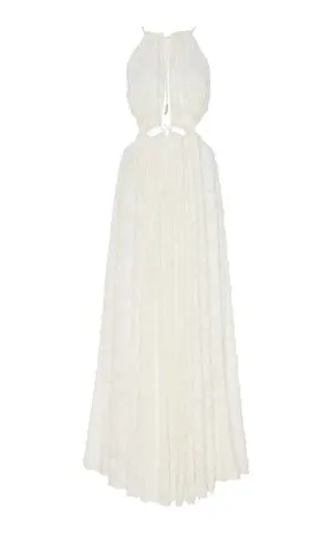 Cult Gaia Thera Flocked Georgette Maxi Dress