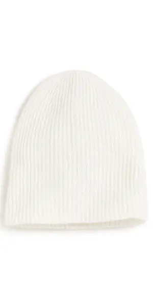 WHITE & WARREN Cashmere Ribbed Beanie One-color
