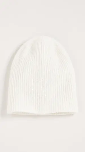 WHITE & WARREN Cashmere Ribbed Beanie