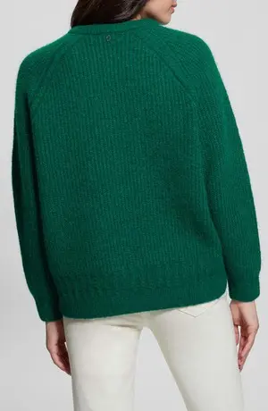 Guess Margo Mixed Stitch Sweater - Adventurous Green