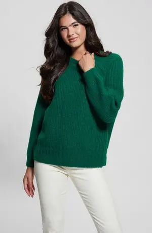 Guess Margo Mixed Stitch Sweater - Adventurous Green