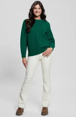 Guess Margo Mixed Stitch Sweater - Adventurous Green