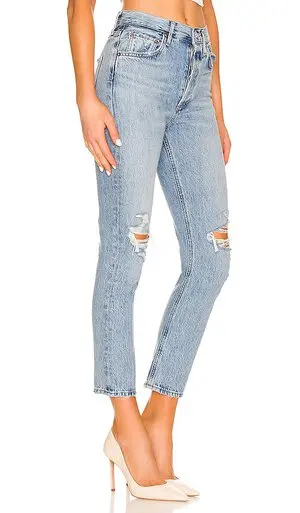 AGOLDE Riley High Rise Straight Crop Jeans