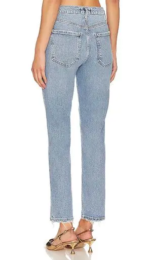 AGOLDE Riley High Rise Straight Crop Jeans - Hassle
