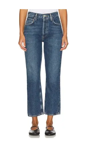 AGOLDE Riley High Rise Straight Crop Jeans - Control