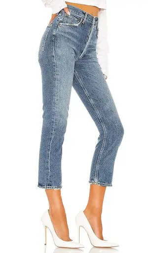 AGOLDE Riley High Rise Straight Crop Jeans