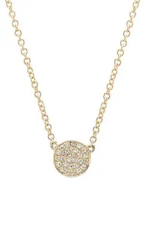 Ef Collection Mini Disc Diamond Necklace