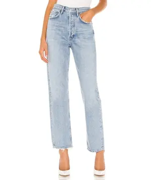 AGOLDE 90's Mid Rise Loose Fit Jeans In Denim-light