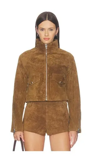 Blanknyc Suede Moto Jacket - Double Espresso