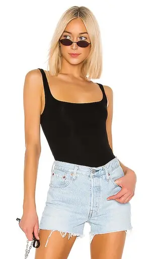 Lna Essential Rib Scoop Tank - Black