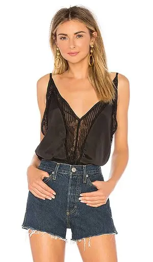 Superdown Sharone Lace Satin Bodysuit