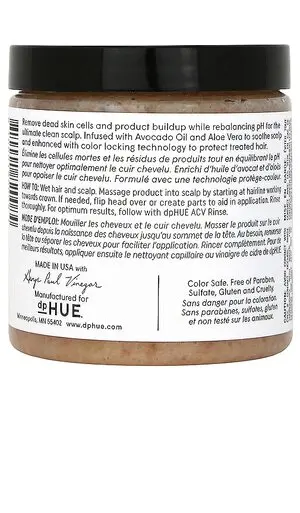 DPHUE Apple Cider Vinegar Scalp Scrub With Pink Himalayan Sea Salt - N,a