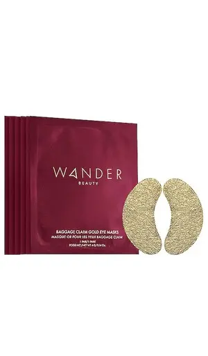 WANDER BEAUTY Baggage Claim Gold Eye Mask 6 Pack In Metallic Gold - N,a