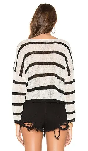 Superdown Adriana Striped Knit Sweater
