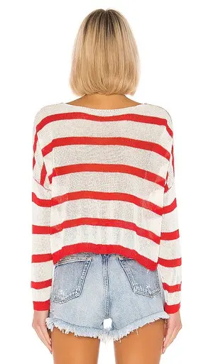 Superdown Adriana Striped Knit Sweater