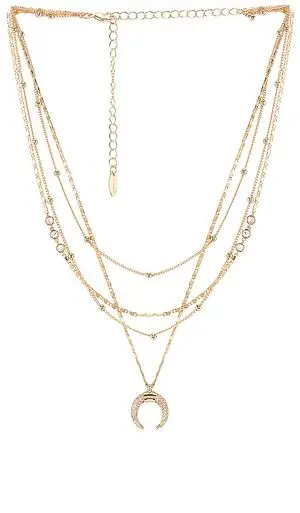 Ettika Layered Moon Necklace - Gold
