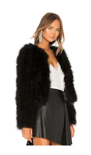 LAMARQUE Deora Feather Jacket - Black