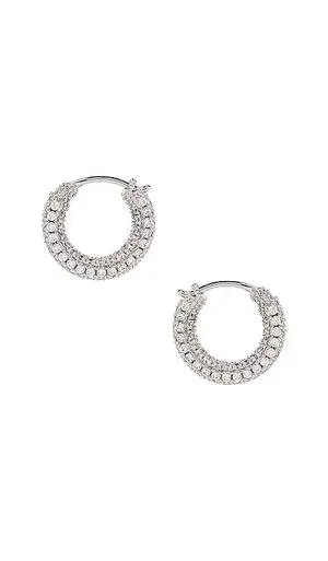 LUV AJ The Pave Amalfi Huggies Earrings