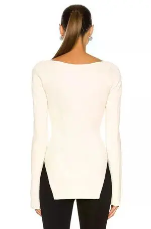 Khaite Maddy Long Bustier Top - Cream