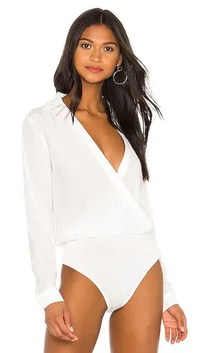 Superdown Presely Surplice Bodysuit