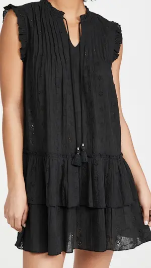 Playa Lucila Eyelet Dress - Black