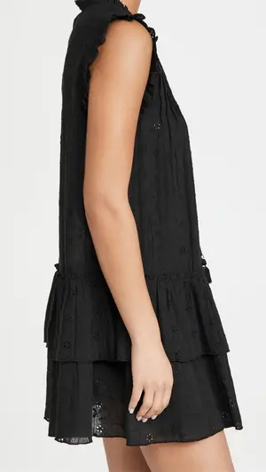 Playa Lucila Eyelet Dress - Black