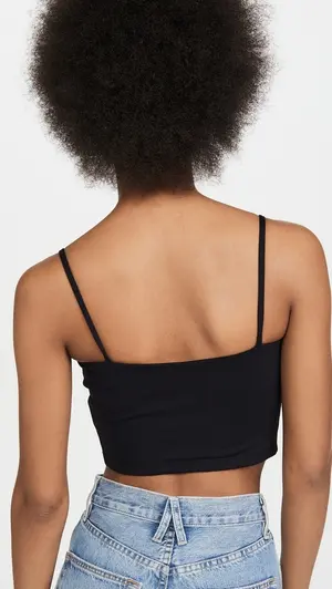 Susana Monaco Crop String Top - Black