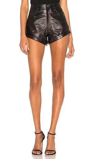 Lpa Leather Relaxed Cuff Shorts