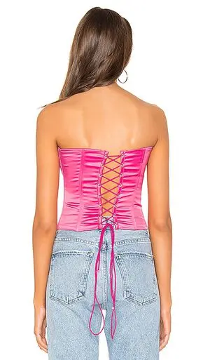GUIZIO Satin Corset - True Pink