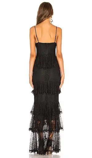 Majorelle Zelda Fitz Gown - Black