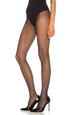 Wolford Individual 10 Back Seam Tights - Black