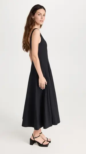 Staud Wells Midi Dress - Black
