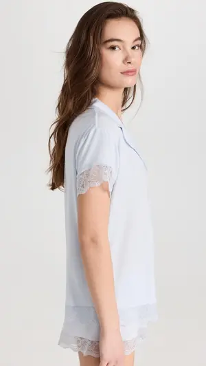 Eberjey Malou Short Pajama Set - Ice Blue