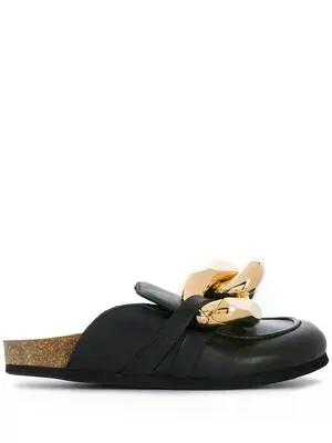 JW Anderson Chain Loafer Mules - Black
