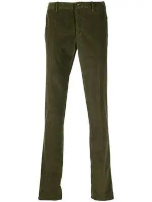 Incotex Elasticated Corduroy Trousers - Green