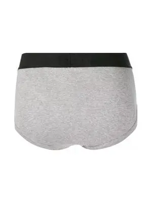 TOM FORD Logo-embellished Briefs - Grey