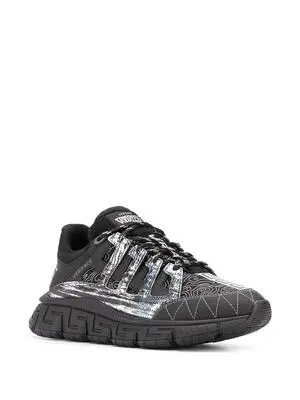 Versace Trigreca Low Top Sneakers - Black