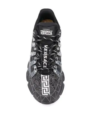 Versace Trigreca Low Top Sneakers - Black