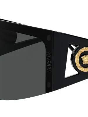 Versace Medusa Icon Shield Sunglasses In Black - 30% Off  display picture 3