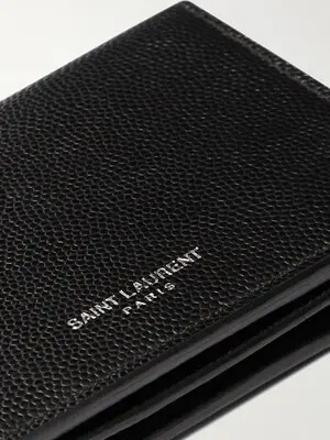 Saint Laurent Pebble-grain Leather Billfold Wallet