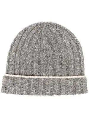 Brunello Cucinelli Cashmere Two-tone Beanie