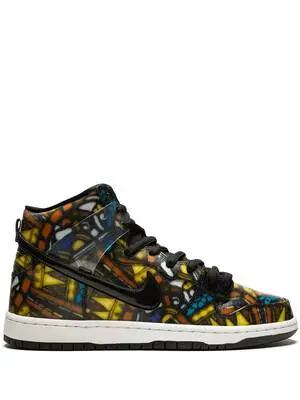 Nike X Concepts Dunk Hi Pro Sb Stained Glass Sneakers - Black