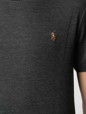 Polo Ralph Lauren Embroidered Logo Plain T-shirt - Grey