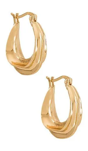 CASA CLARA Lennon Hoop Earrings - Gold